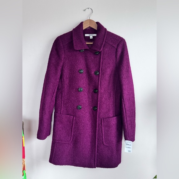 Dkny | Jackets & Coats | Nwt Dkny Wool Blend Doublebreasted Teddy Pea ...